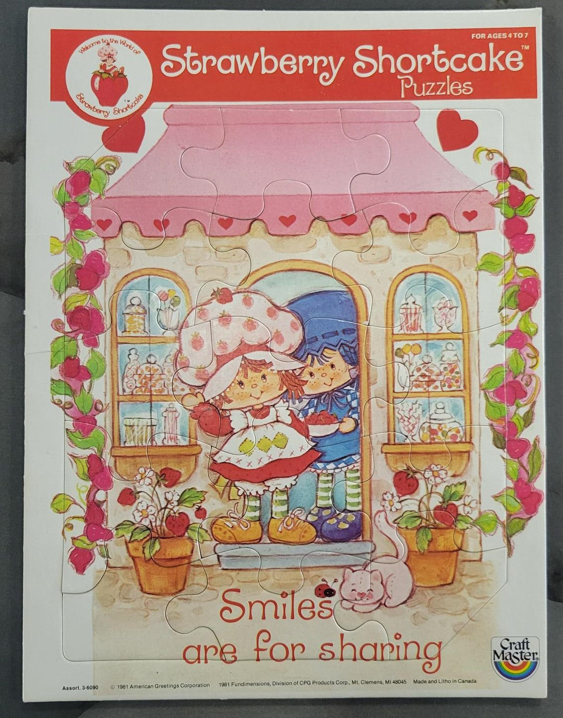 Strawberry Shortcake Smiles 15 Piece Puzzle (1981) – The Curious Crow ...